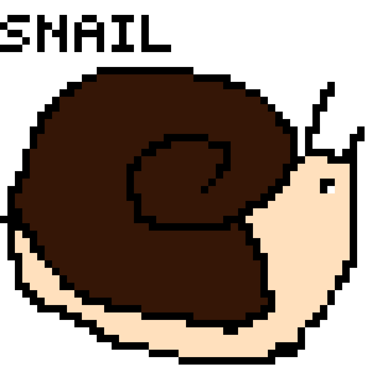 Pixilart - quick snail drawing by RubydaGreat