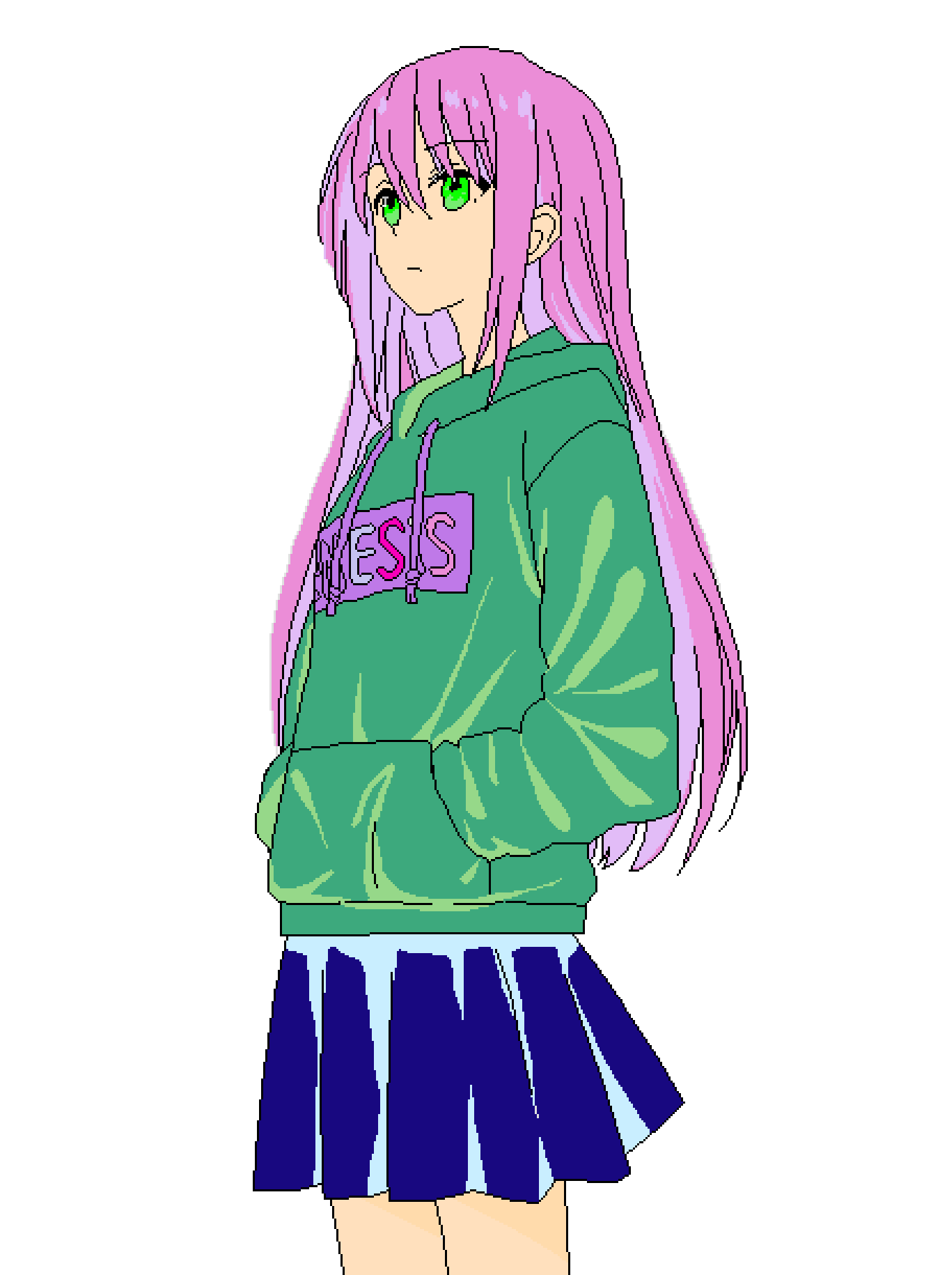Pixilart Anime Girl Base By Ilove Cat