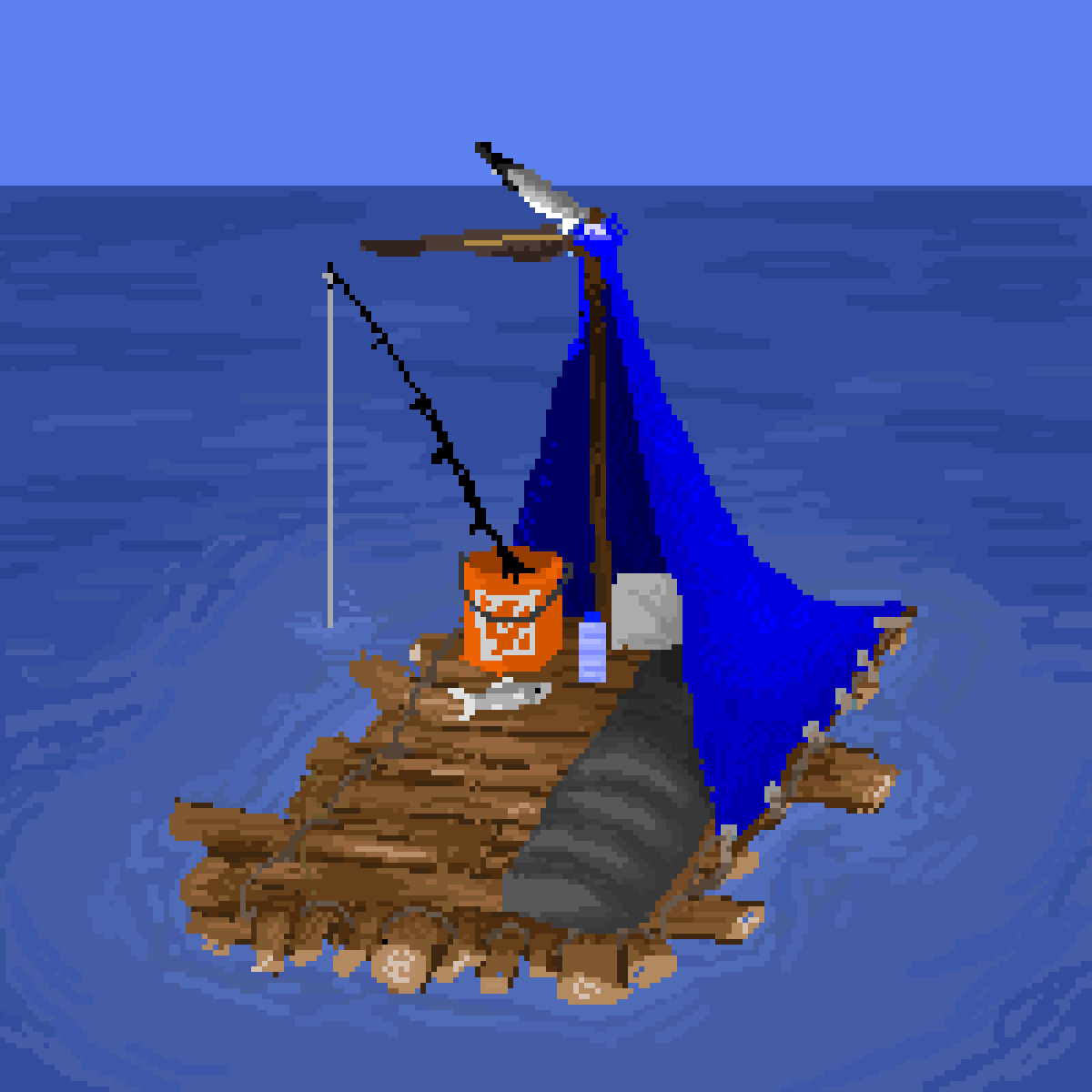 Pixilart - raft by DEERDAYGOD