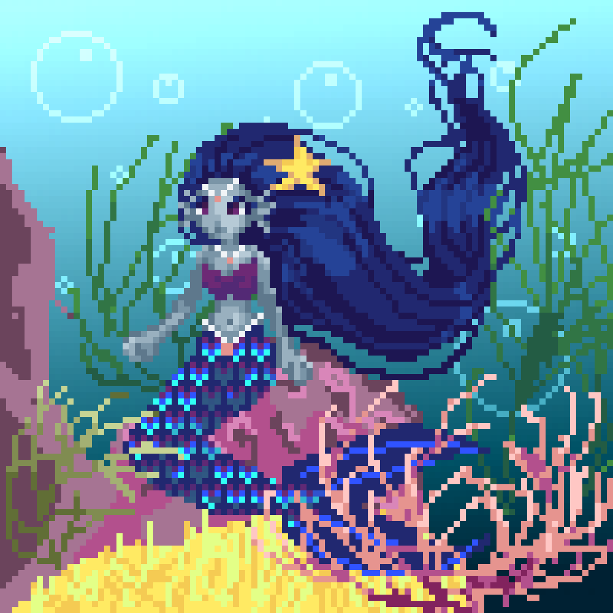 Pixilart - Mermaid by Pixel-Teacup