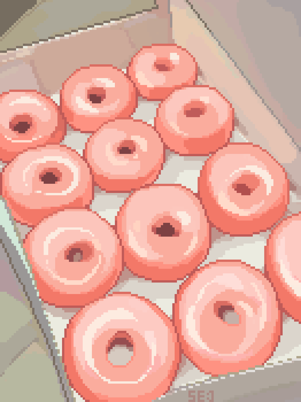 Pixilart - donut by sofas