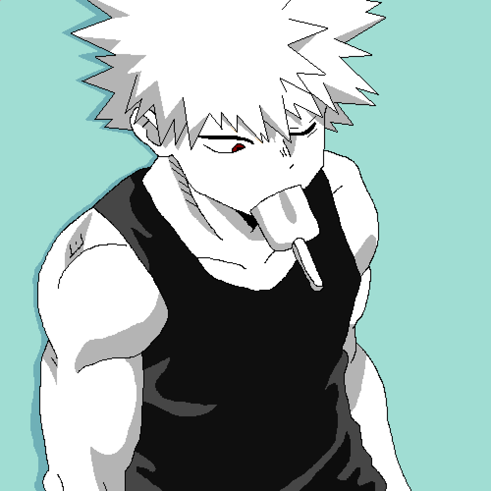 Pixilart - Bakugo eating a popsicle by Bakufan