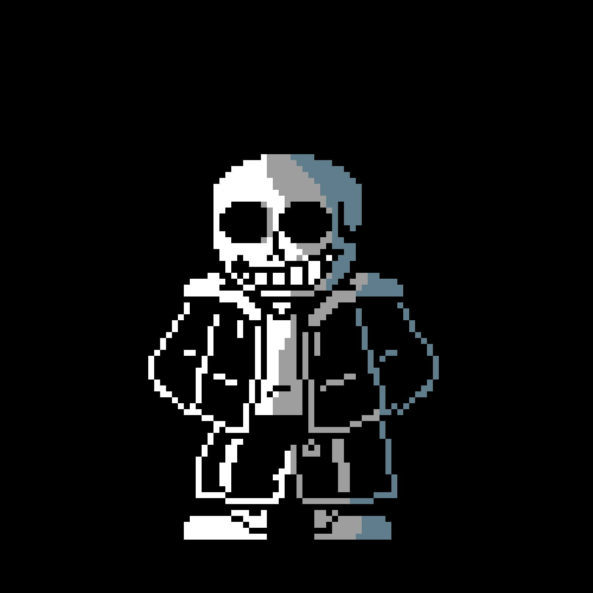 Pixilart - Sans sideways V3 by EnderuZ