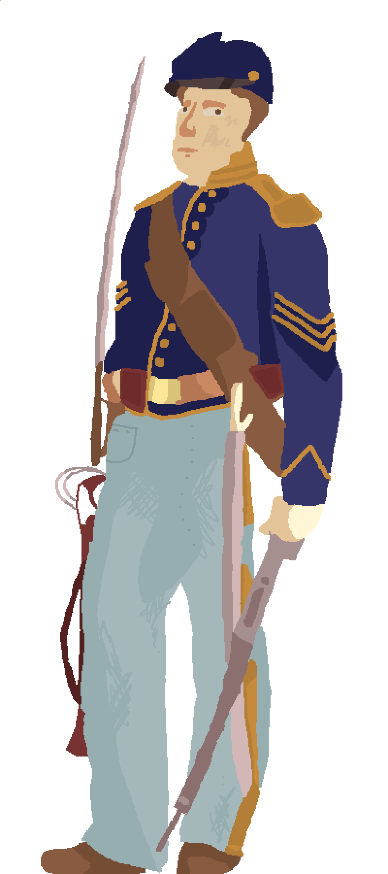 Pixilart - Union Soldier Cavalry by Aaavancez