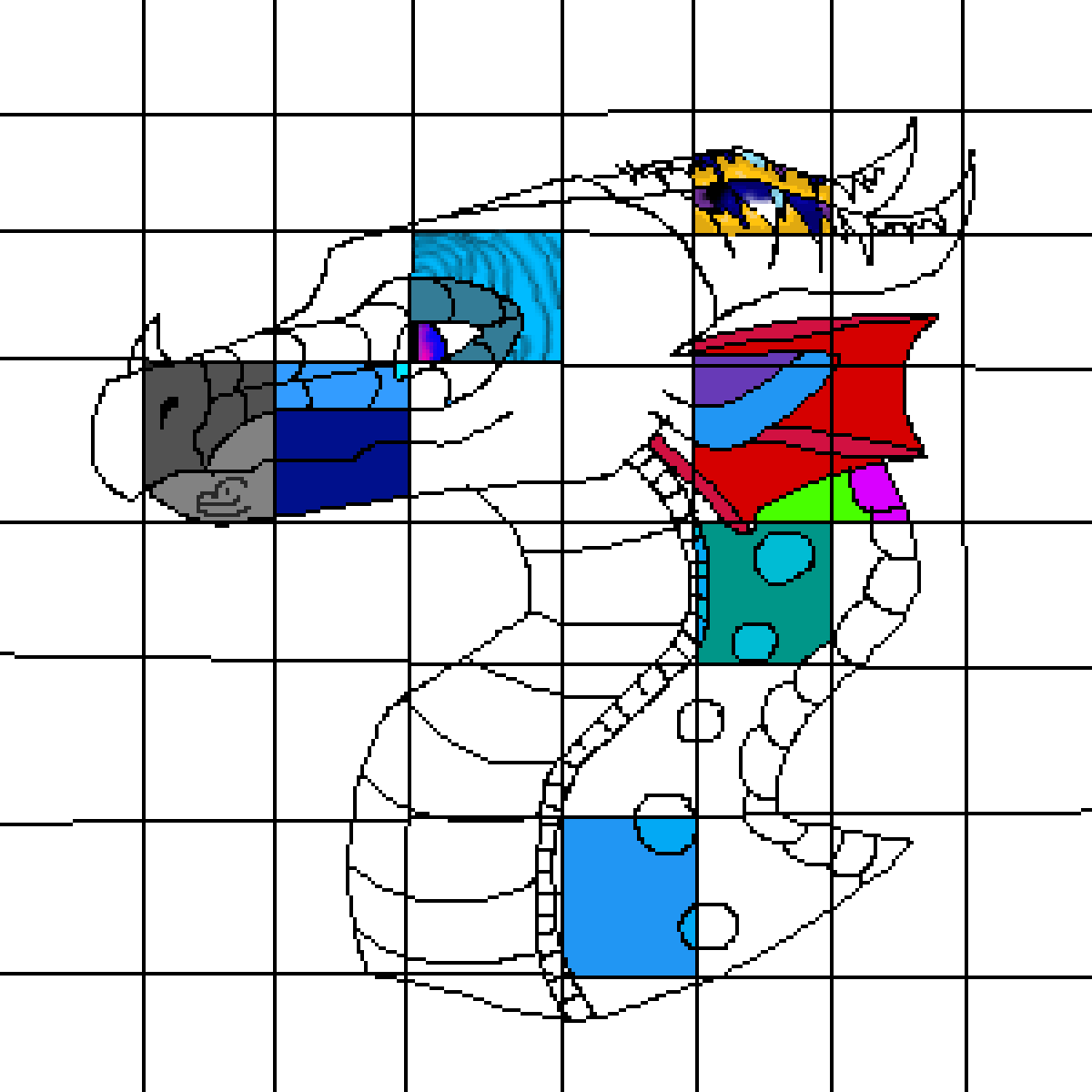 Pixilart - Color in a square of this rainwing! Dec 30 2023 by WolfDen111