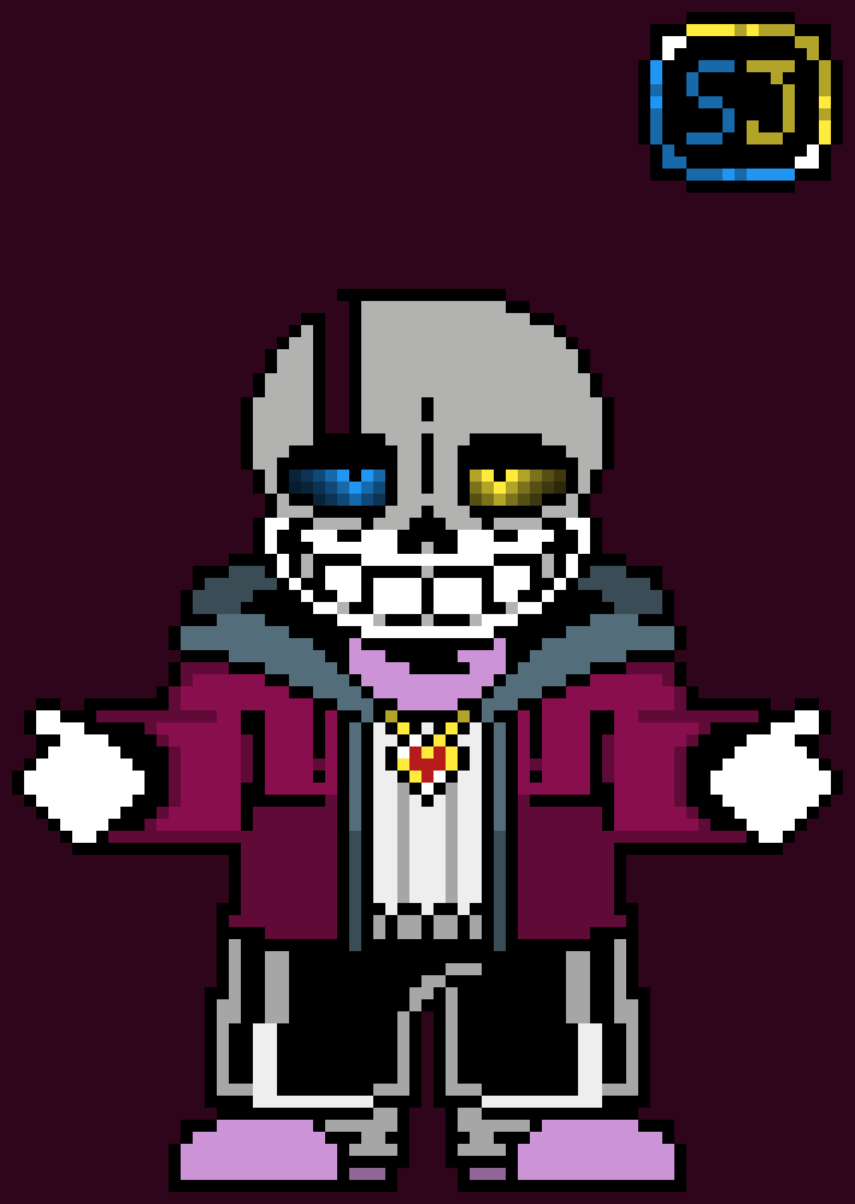 Pixilart - SJ Sans Battle Sprite Animation by Scarejack556