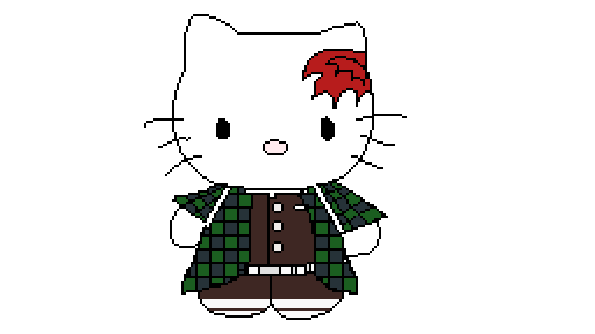 Pixilart - hello kitty tanjiro by shigaraki-9071