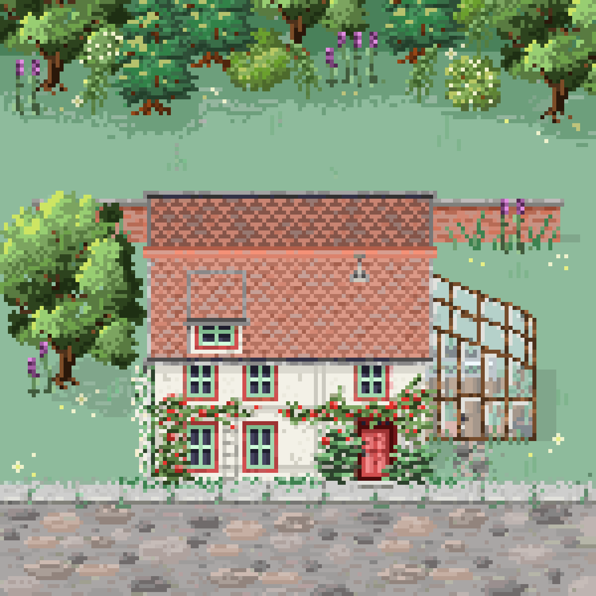 Pixilart - Top Down Cottage by PastaNoodles