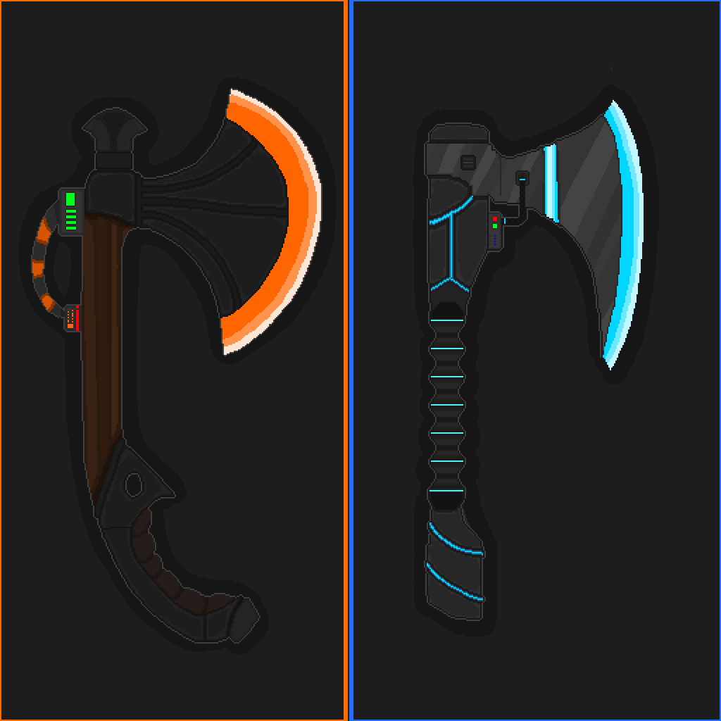 Pixilart - Two Axes by Majestic-Titan