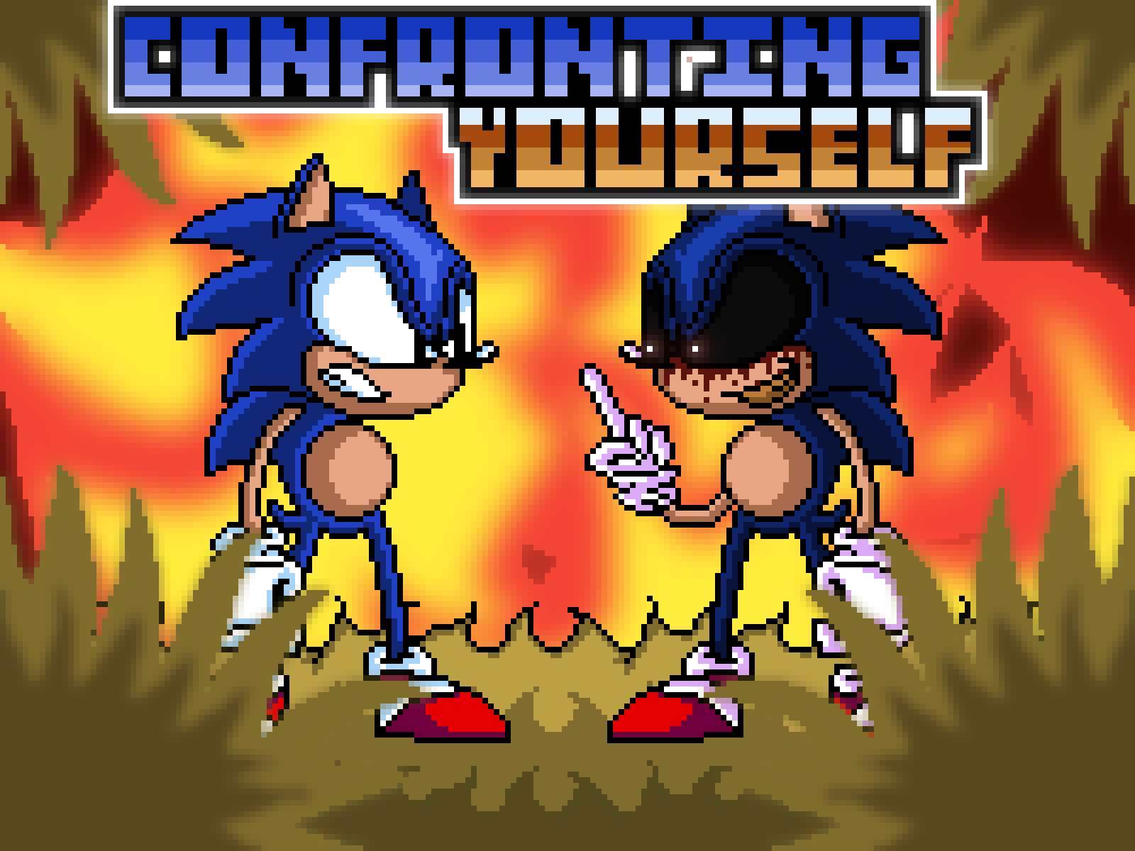 Pixilart - Confronting Yourself by BlueboxDude