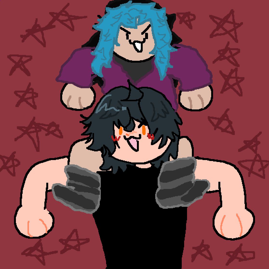 Pixilart - Silly Duo by ashyXP