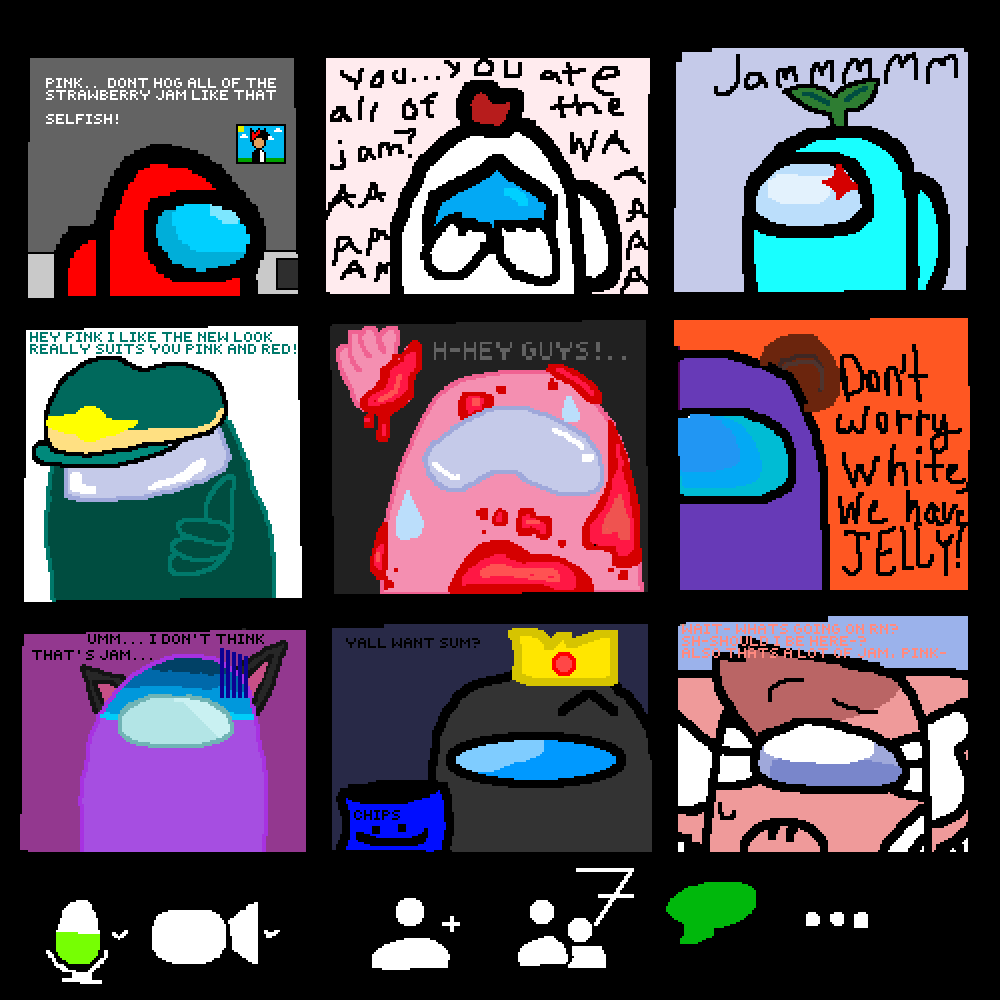 Pixilart - Among us Zoom call by lemondaCREWPSTR