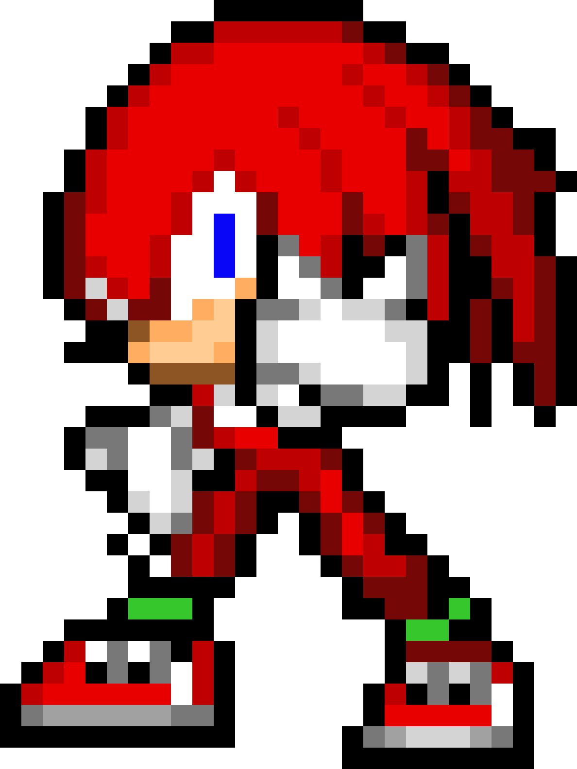 Pixilart - Knuckles Sprite (Fixed) by XenaRosevern