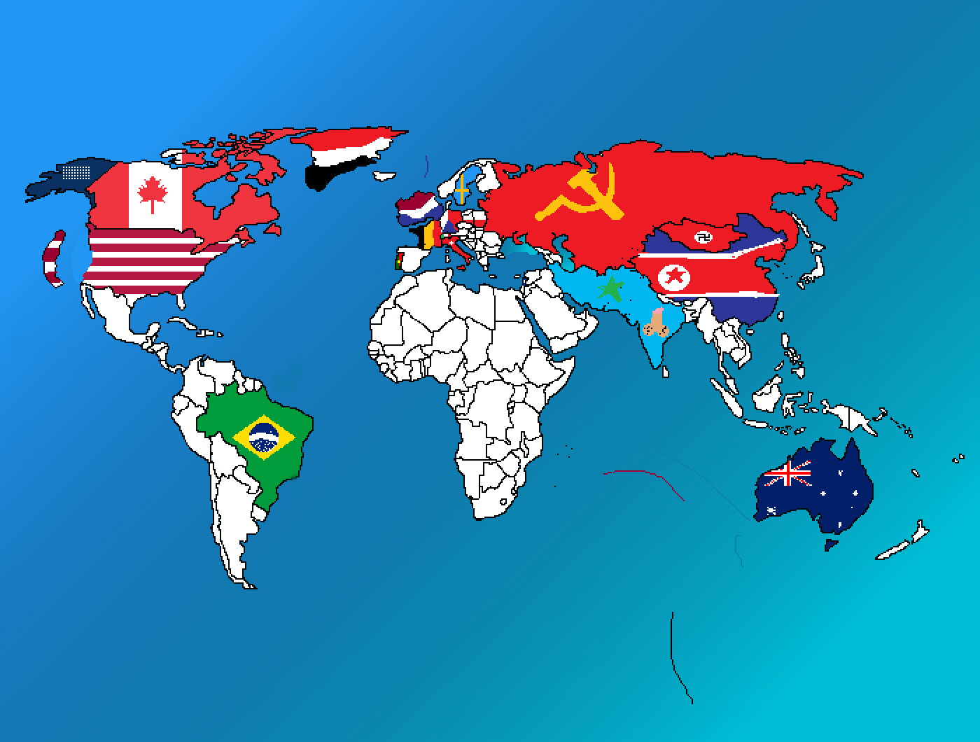 Pixilart - World Map Flag Cursed Version by RSDS