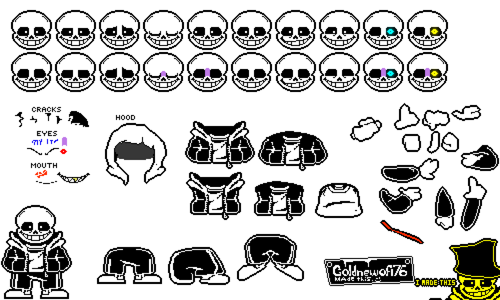 Editing sans spritesheet FREE TO USE - Free online pixel art drawing ...