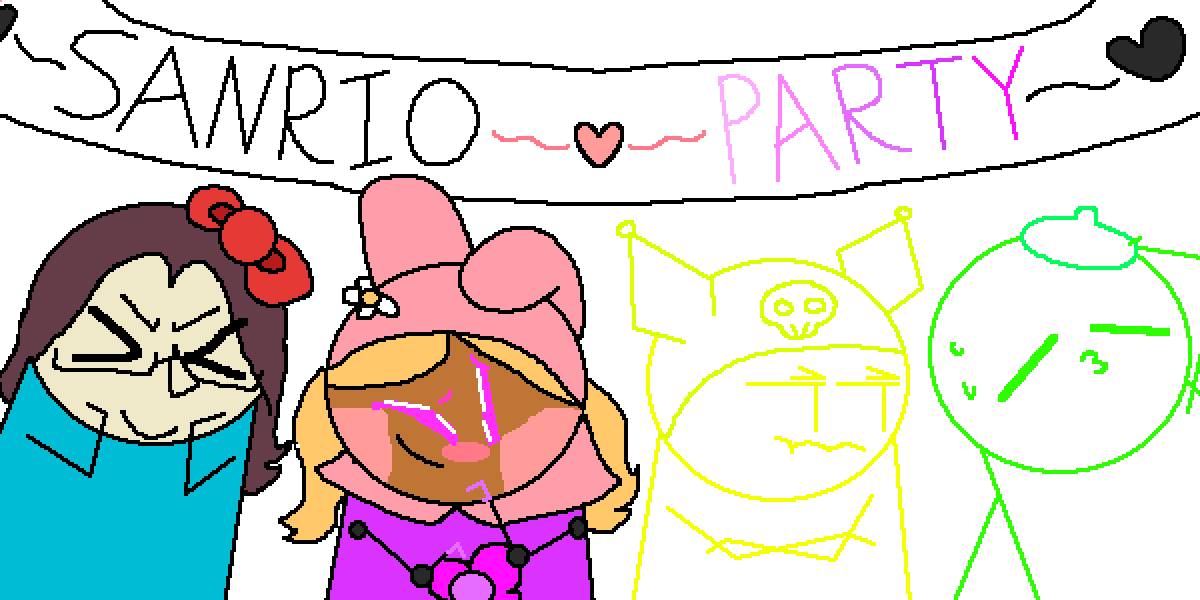 Pixilart - Sanrio Party Base by stardoodle