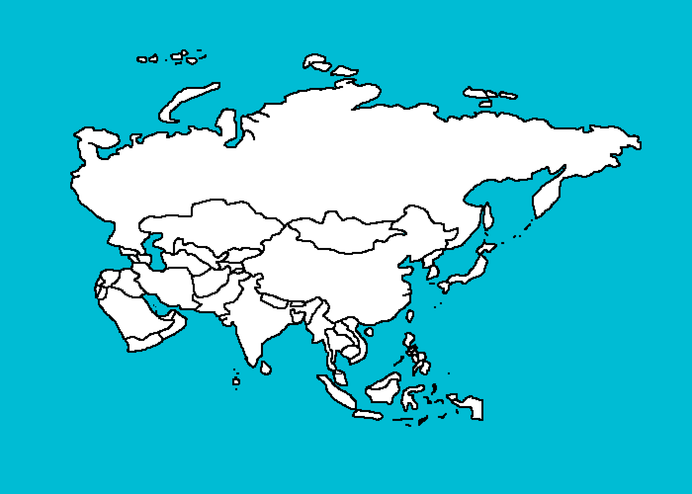 Pixilart - asia map by Skepticle