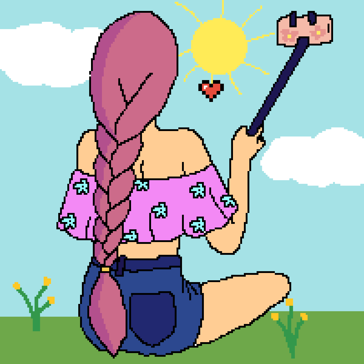 Pixilart - Selfie Girl Base by Crow-Creations