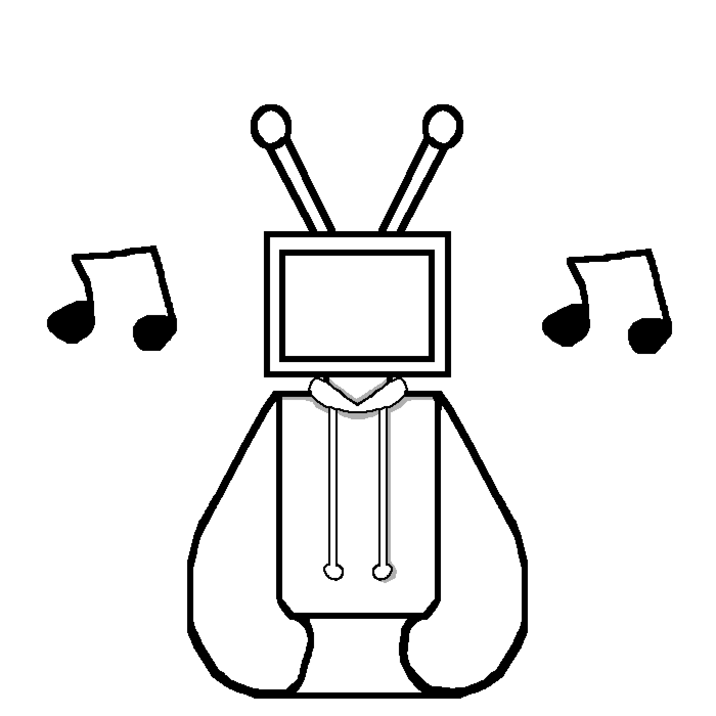 Pixilart - tv head base by banana-proto27