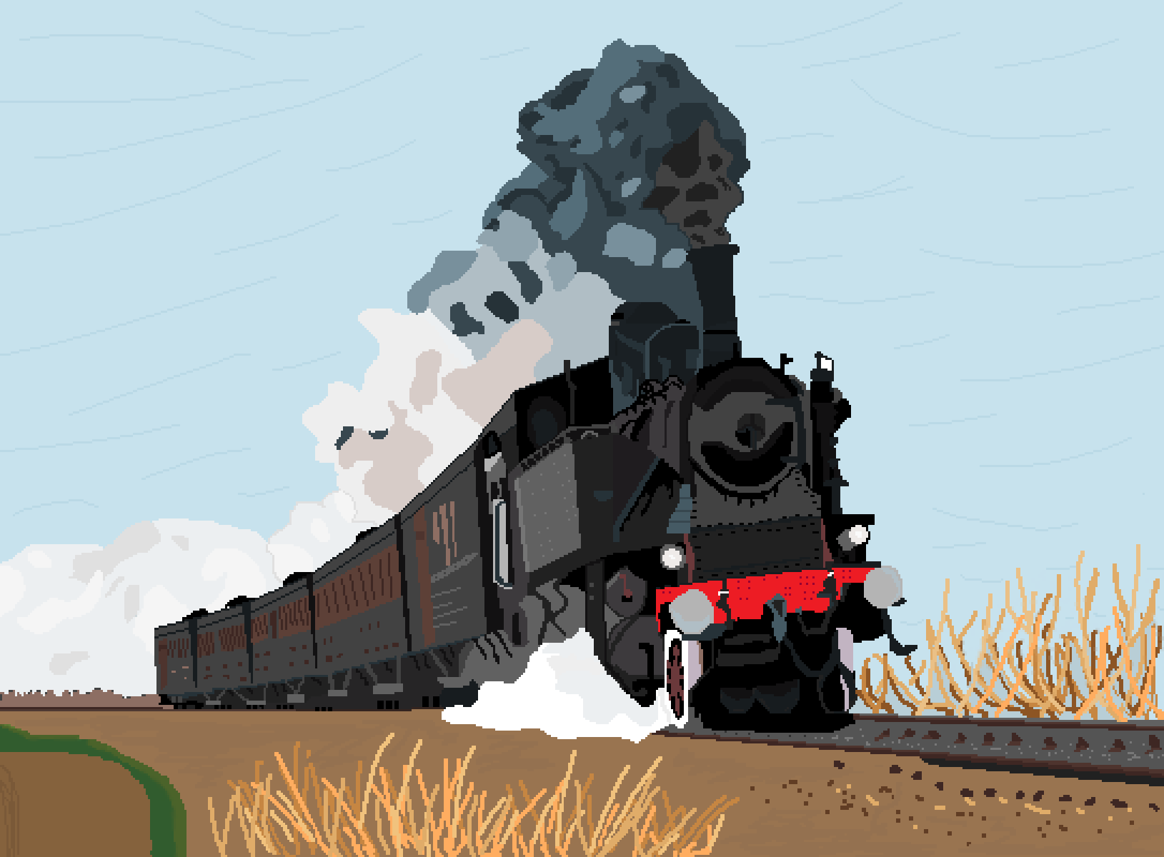 Pixilart - Steam Train by pixelAA