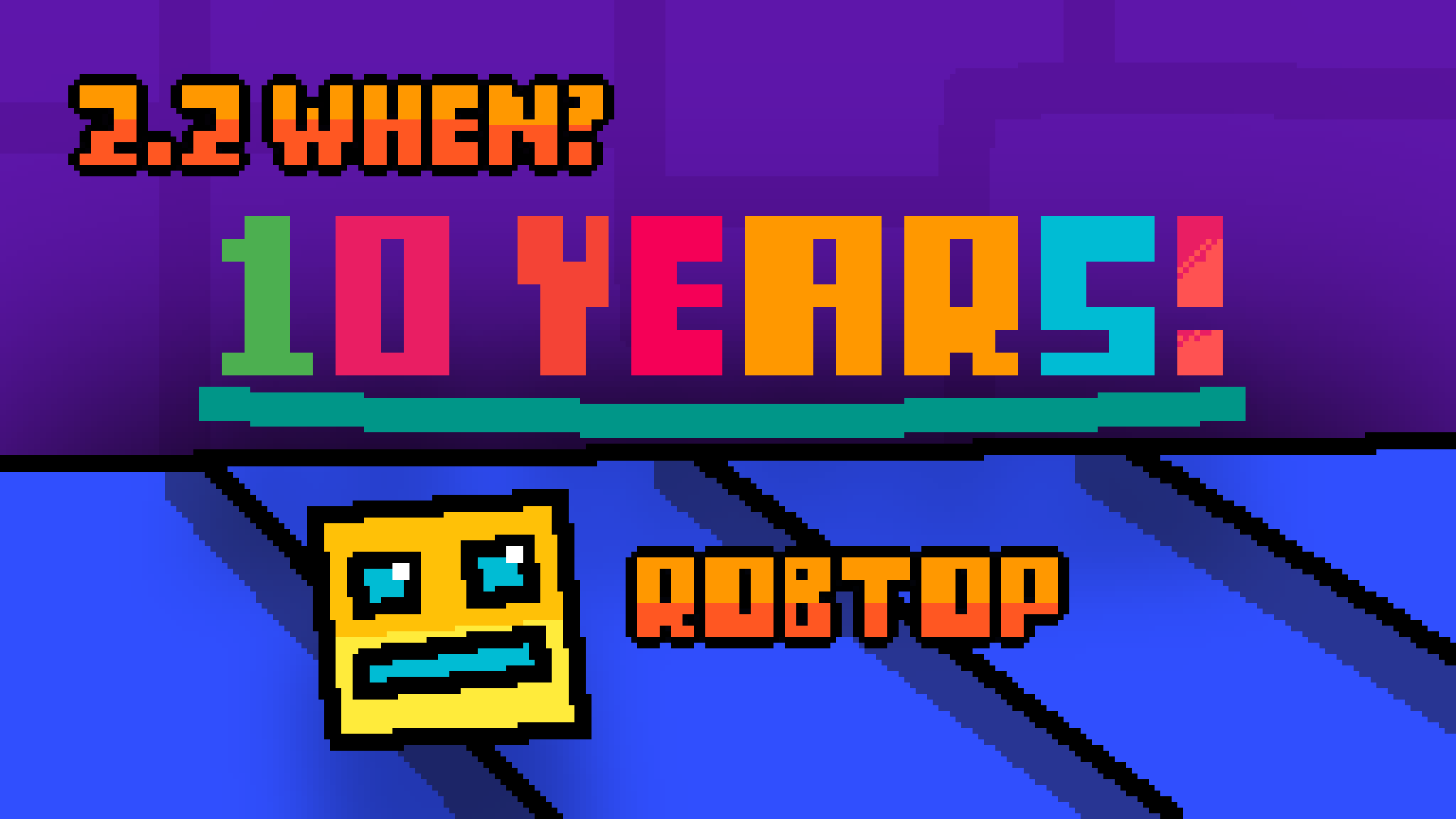 Pixilart - 10 years of geometry dash by 8-bito-declan-2