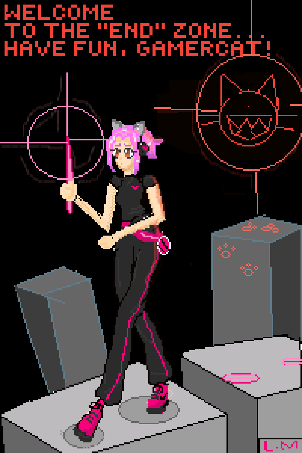 Pixilart - Gamercat by Rainbow-spells by pixalator-15