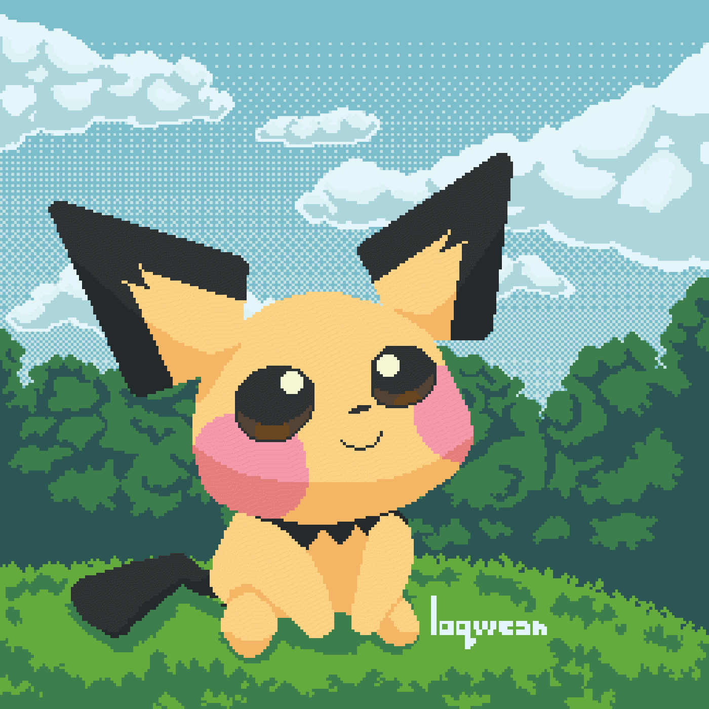 Pixilart - Pichu by Loqwean