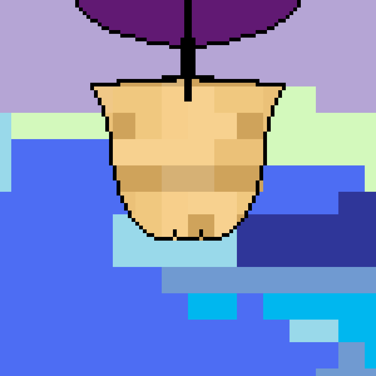 Pixilart - Wooden raft (PURPLE FLAG) by D2JeoySUJzWZJ8F
