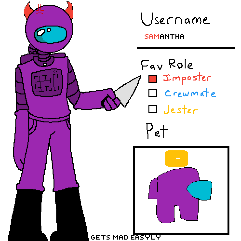 Pixilart - Among Us OC Base by marshmellow-sam