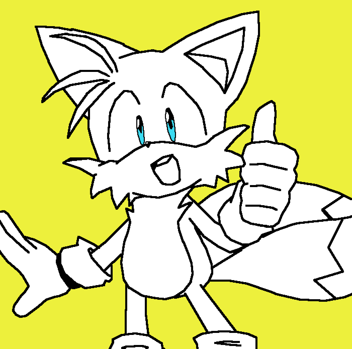 Pixilart - tails base by banana-proto27