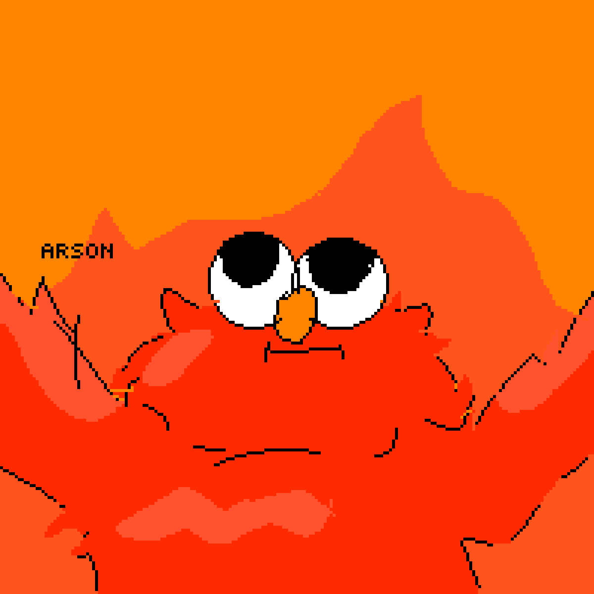 Pixilart - Arson Elmo by ShireGoblin
