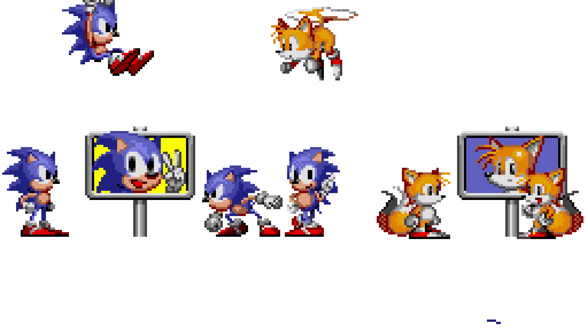 Pixilart - Sonic and Tails goal plate by Felipebsaga