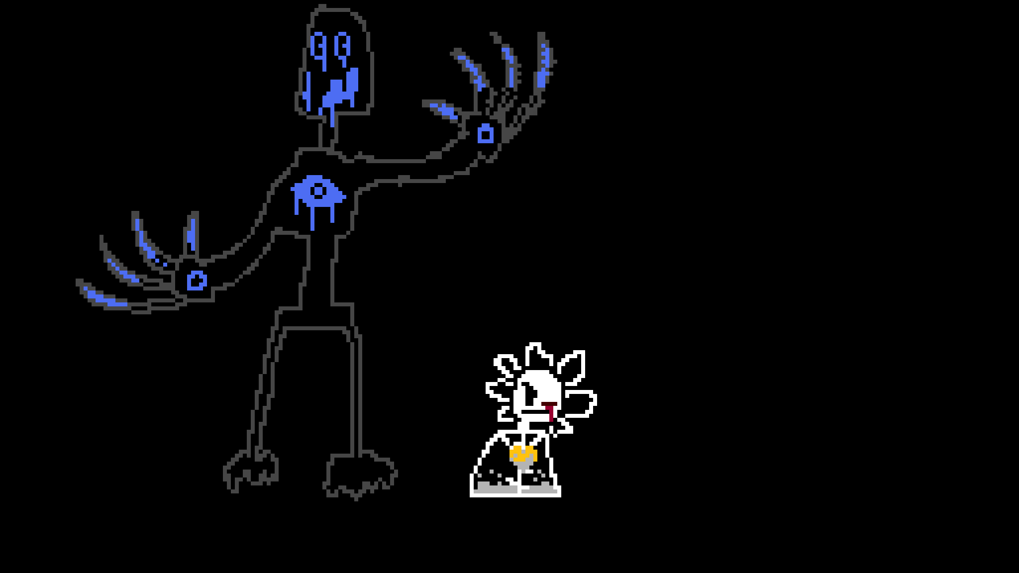 Pixilart - [UT; LOI] Miscreation and Fallen!Flowey concepts by redactedguy