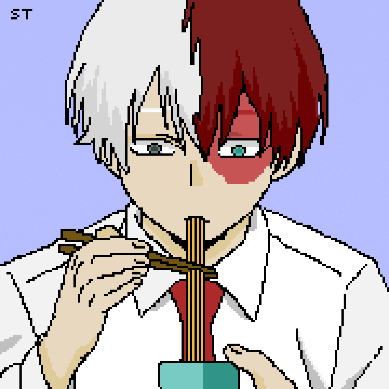 Pixilart - Todoroki and his soba 🍜 by Verbena
