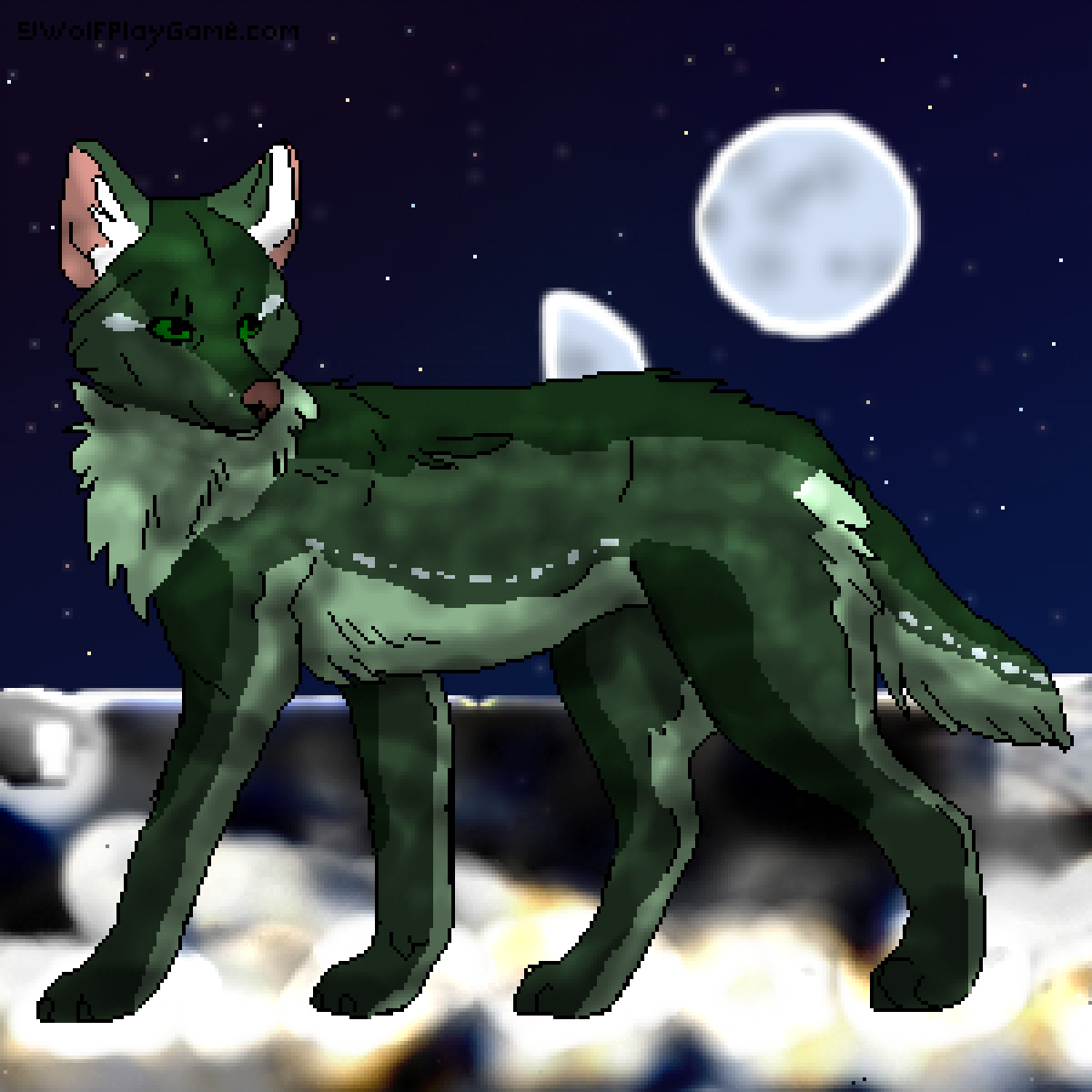 Pixilart - Moonwatcher from WoF as a wolf by Froststream