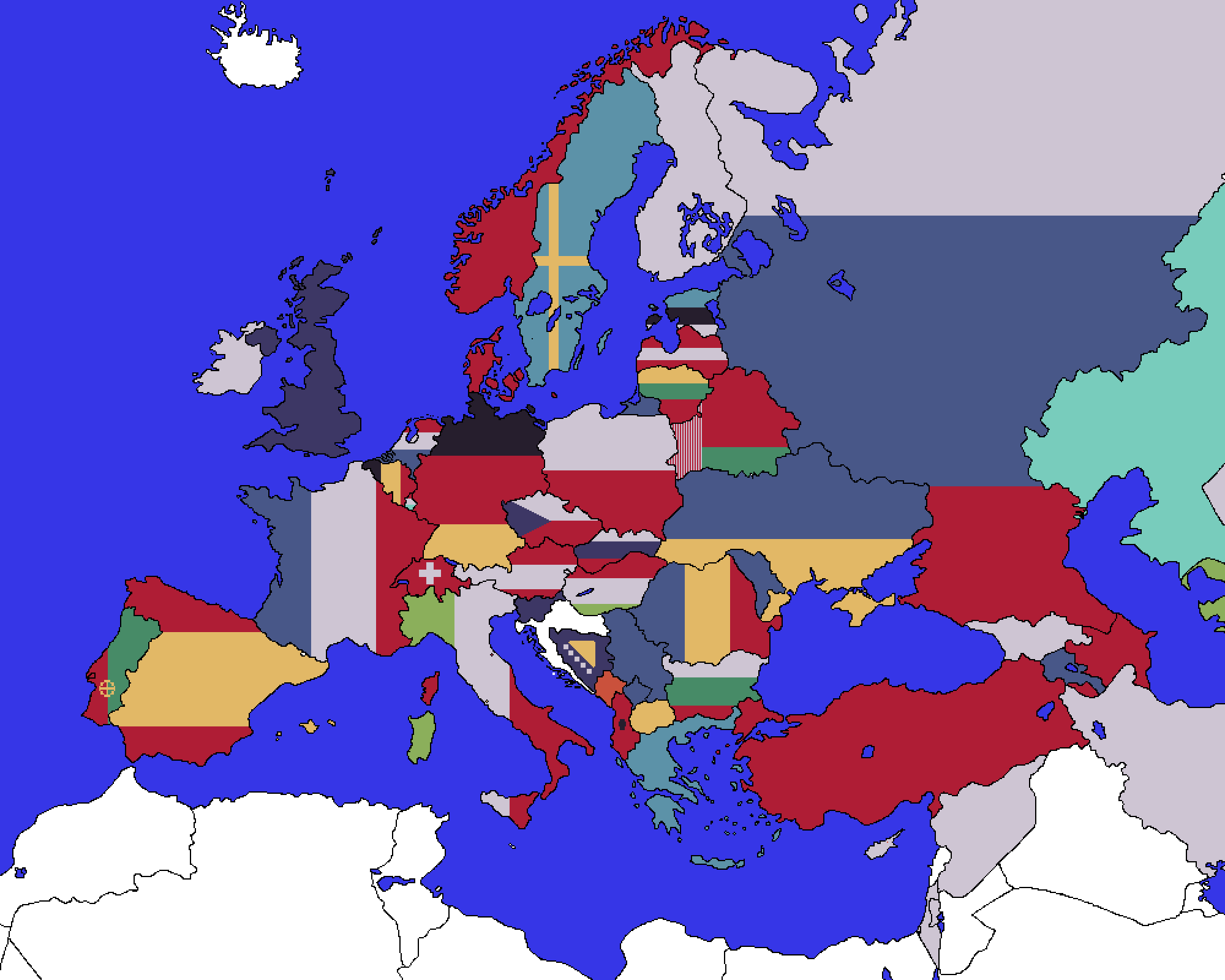 Pixilart - Europe Base Map 2.0 (Borders) v2 by Orbitss