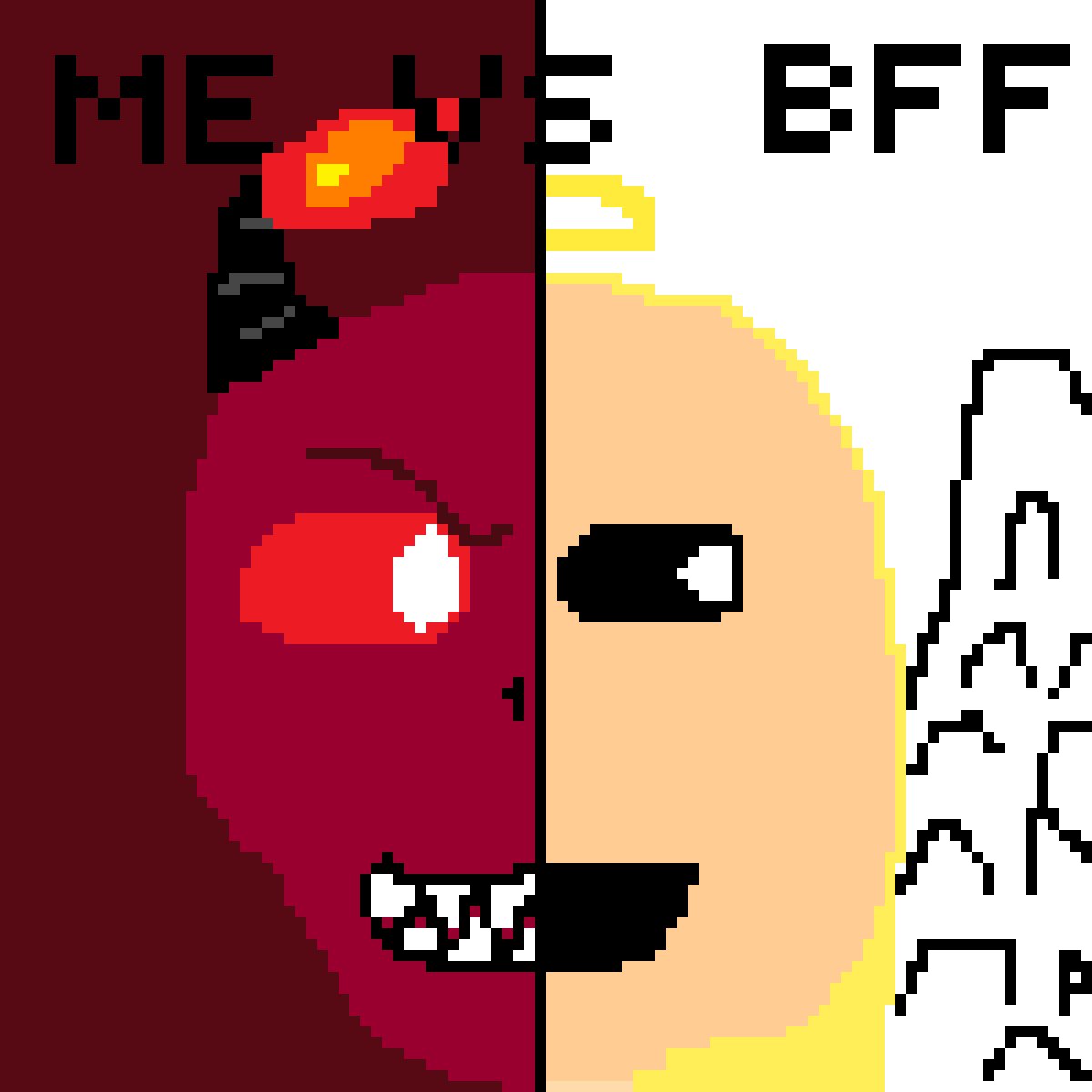 Pixilart - Me vs. Bestie Drawing Devil + Angel Drawing Contest by ...