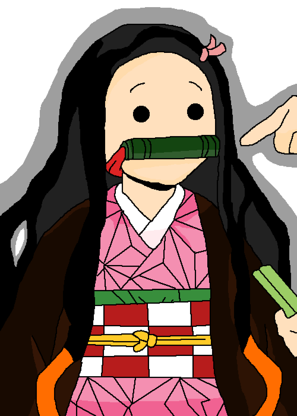 Pixilart - Nezuko Kamado Base by layla23