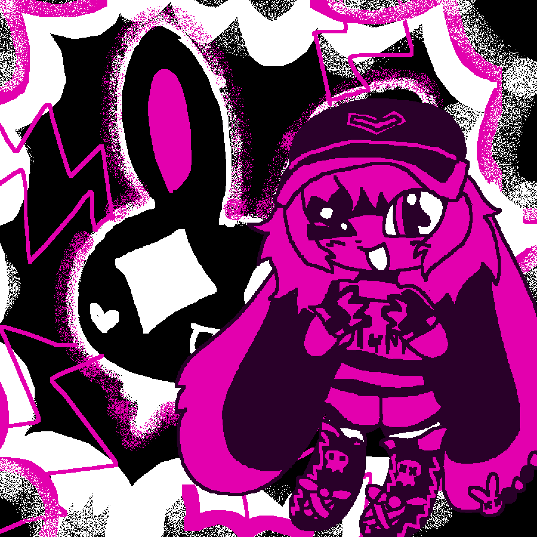 Pixilart - 💀TRASH CORE Bunnychan💀 by BUNNYCHANUwU