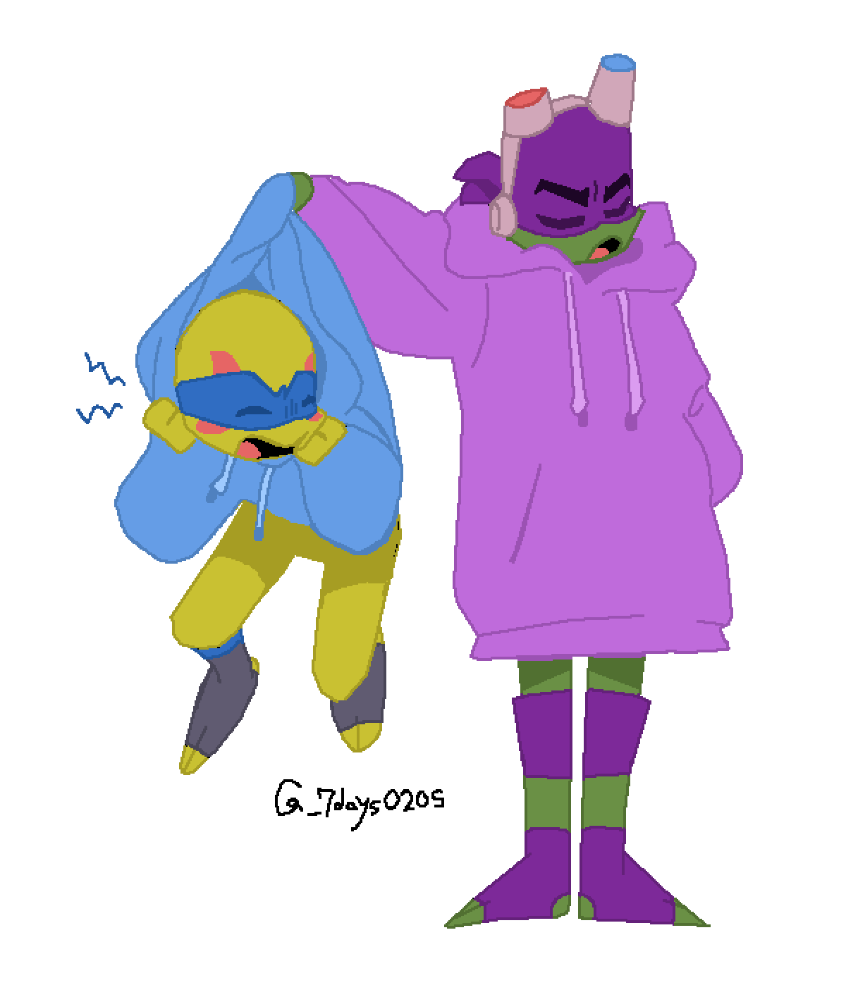Pixilart - Disaster Twins by BloobirdXP