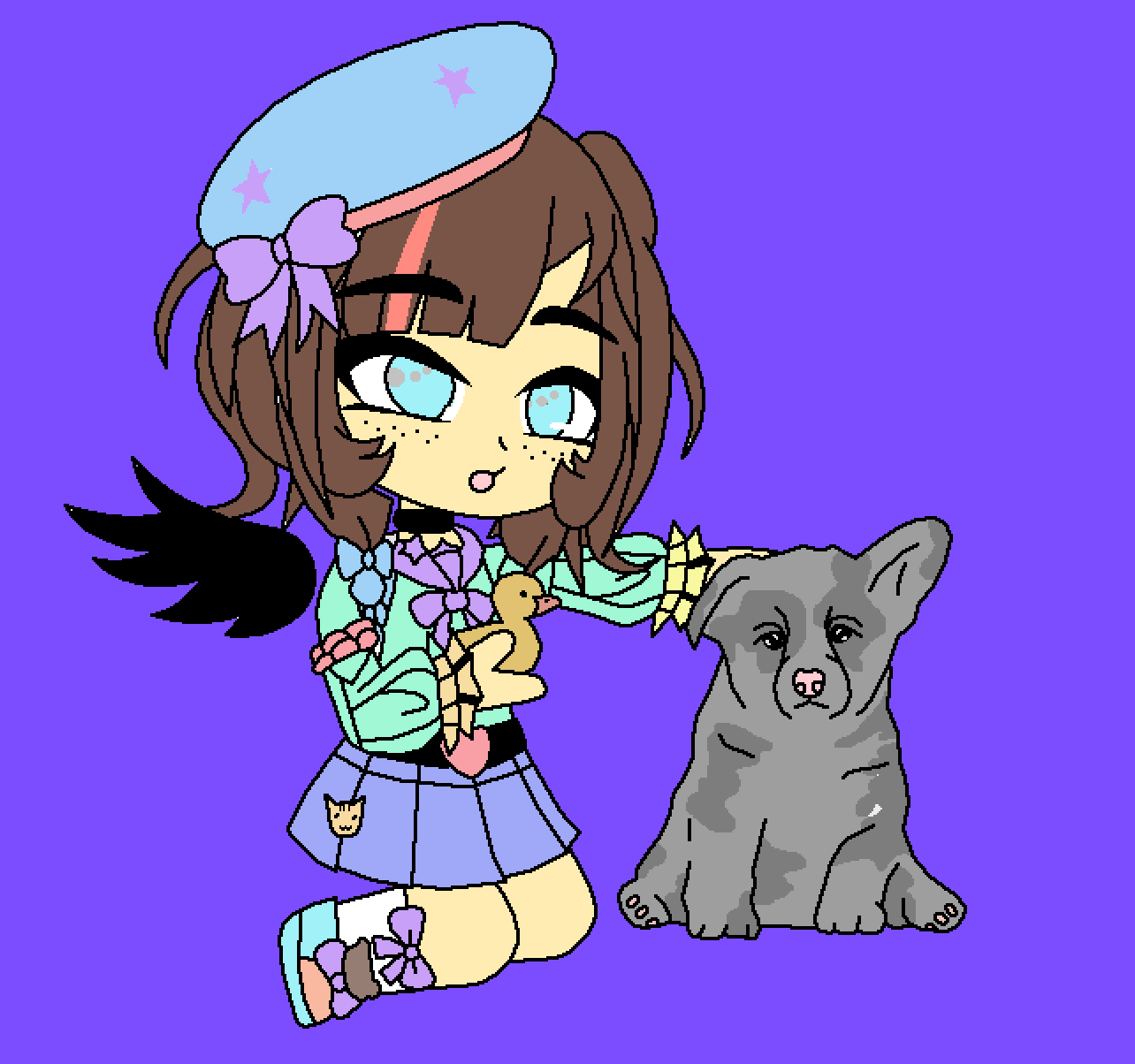 Pixilart - Gacha Girl Sitting Base by Annaley-sanrio