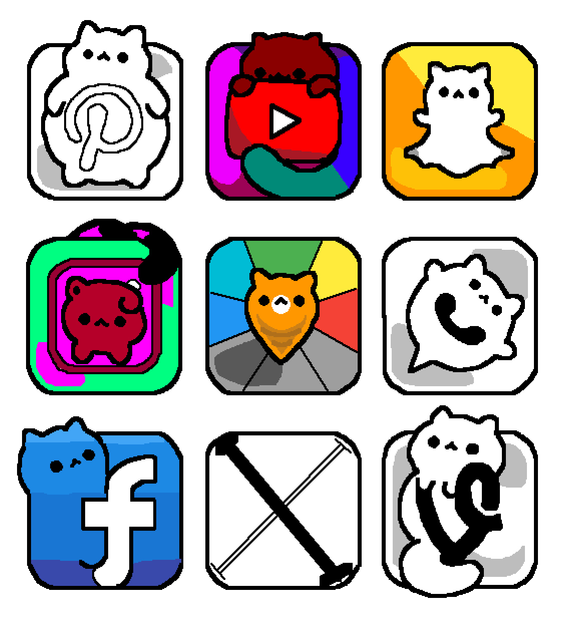 Pixilart - Google Cats I done t̶w̶i̶t̶t̶e̶r̶ X by trollballs