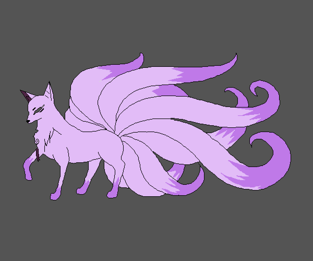 Pixilart - Kitsune (Ninetails) Base by ImAFurFurry