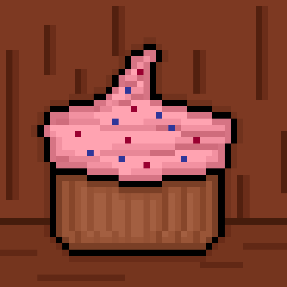Minecraft Cupcake Pixel Art