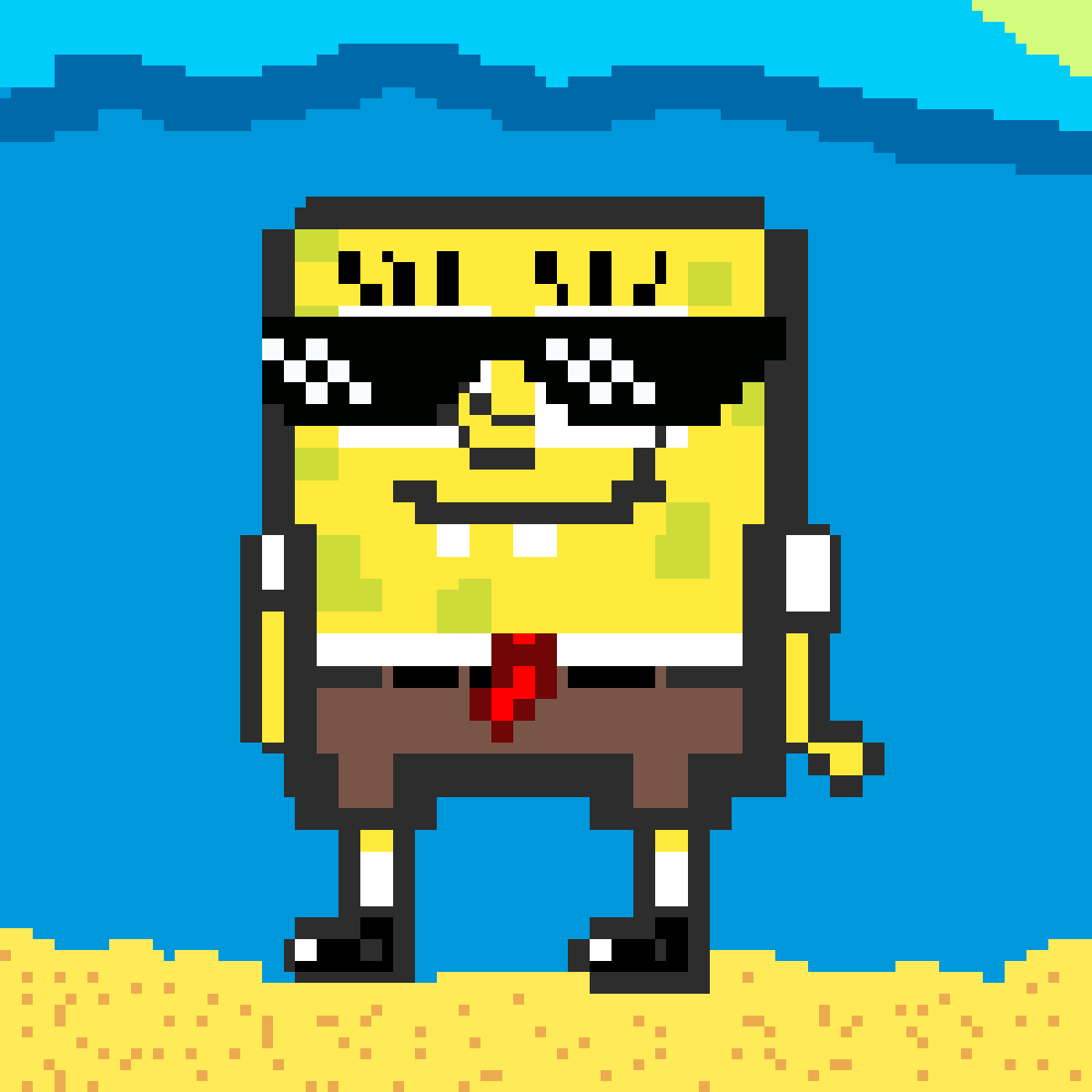 Pixilart Spongebob By Martypointon