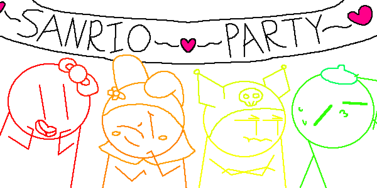 Pixilart - Sanrio Party Base by RyanTheWeirdo