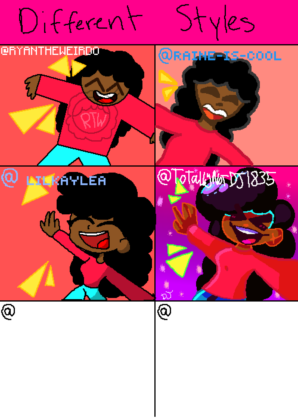 Pixilart - different styles collab!! by ToastifyDJ1835