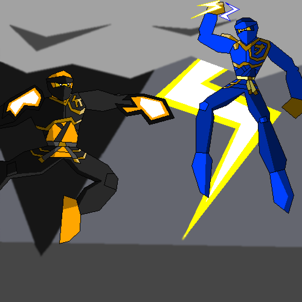 Pixilart - Mech Pilot Cole VS Jay V2 by hunters4658