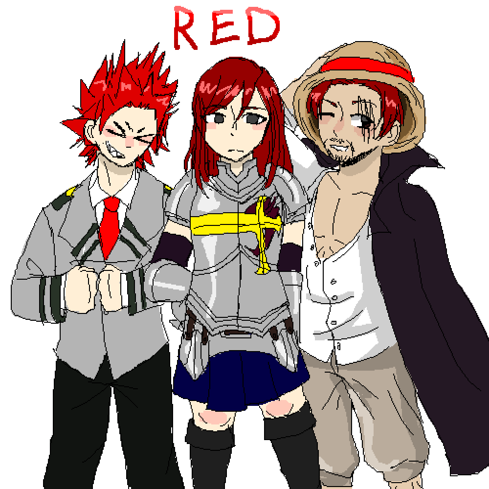 Pixilart - Red hair anime character by Uwumewooo111