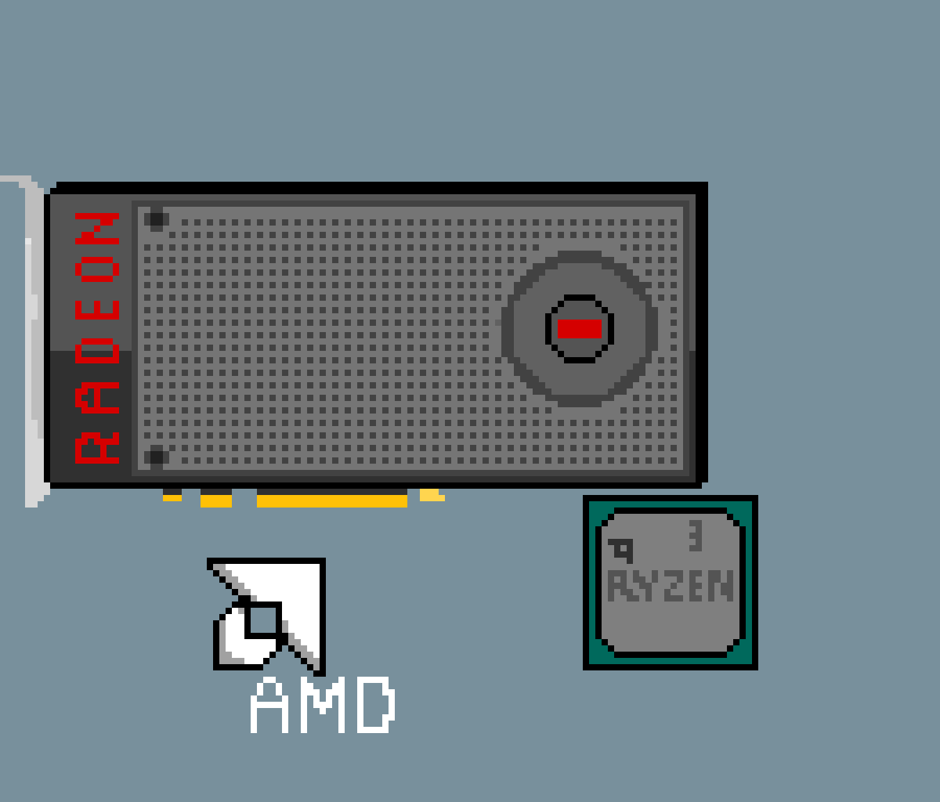 Pixilart - AMD Radeon and Ryzen by pixelsbyleo
